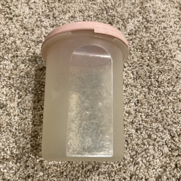 Tupperware | Kitchen | Tupperware 5oz Pink Clear White Round Modular ...
